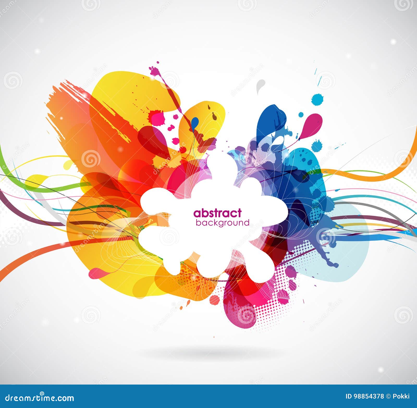 Fondo Coloreado Extracto De La Flor Con Formas Ilustración del Vector ...