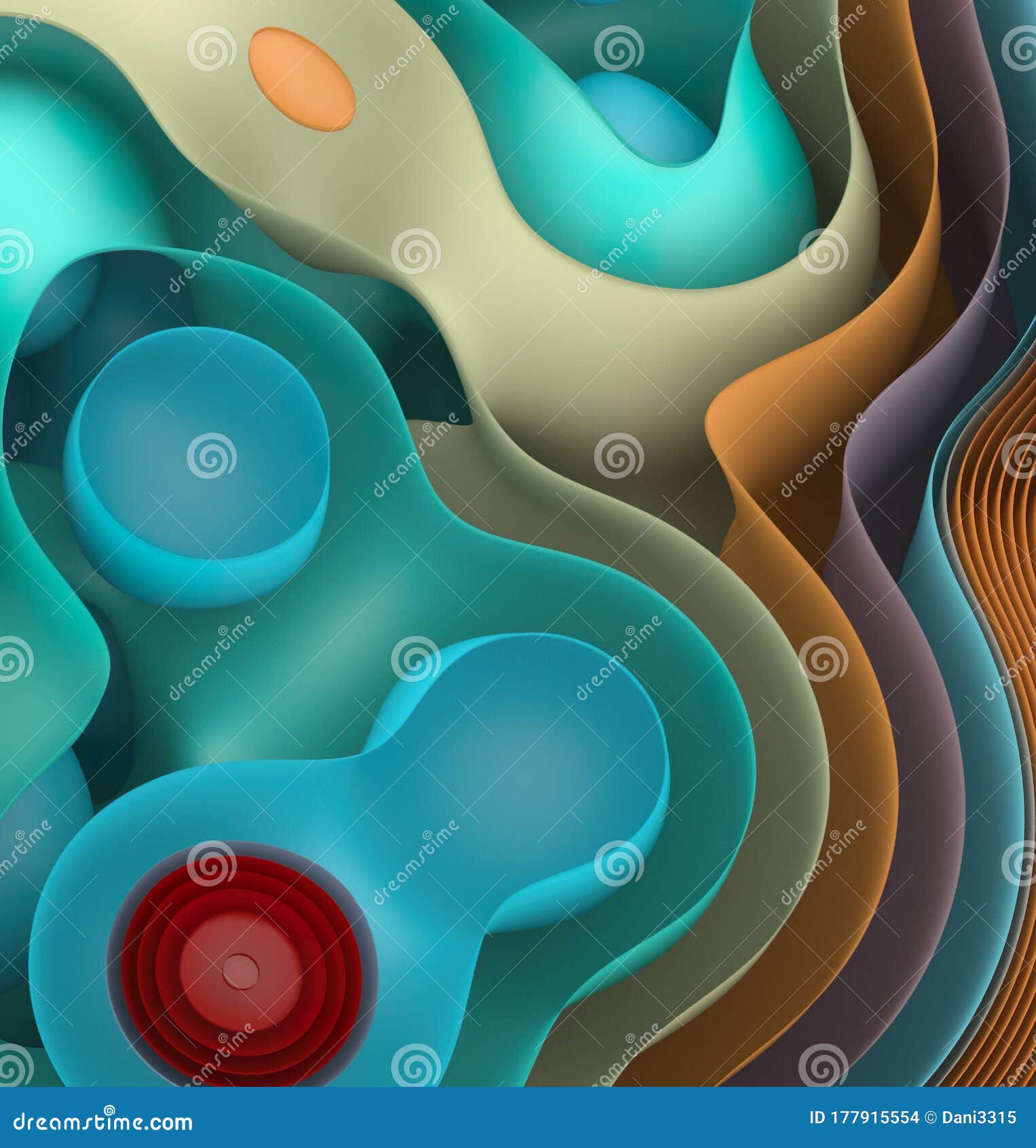 Fondo Colorido Abstracto Con Elementos Curvos Stock de ilustración ...