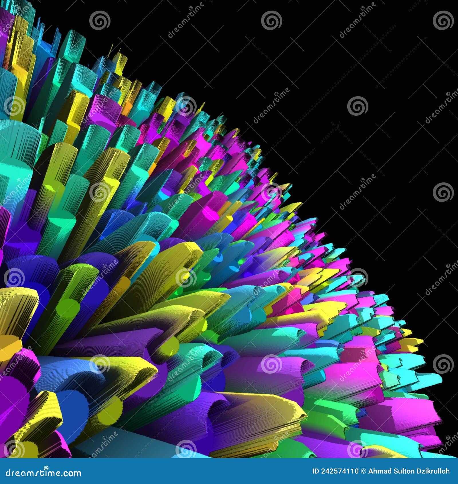 Fondo Colorido Abstracto Del Efecto 3d Del Arcoiris Stock de ...