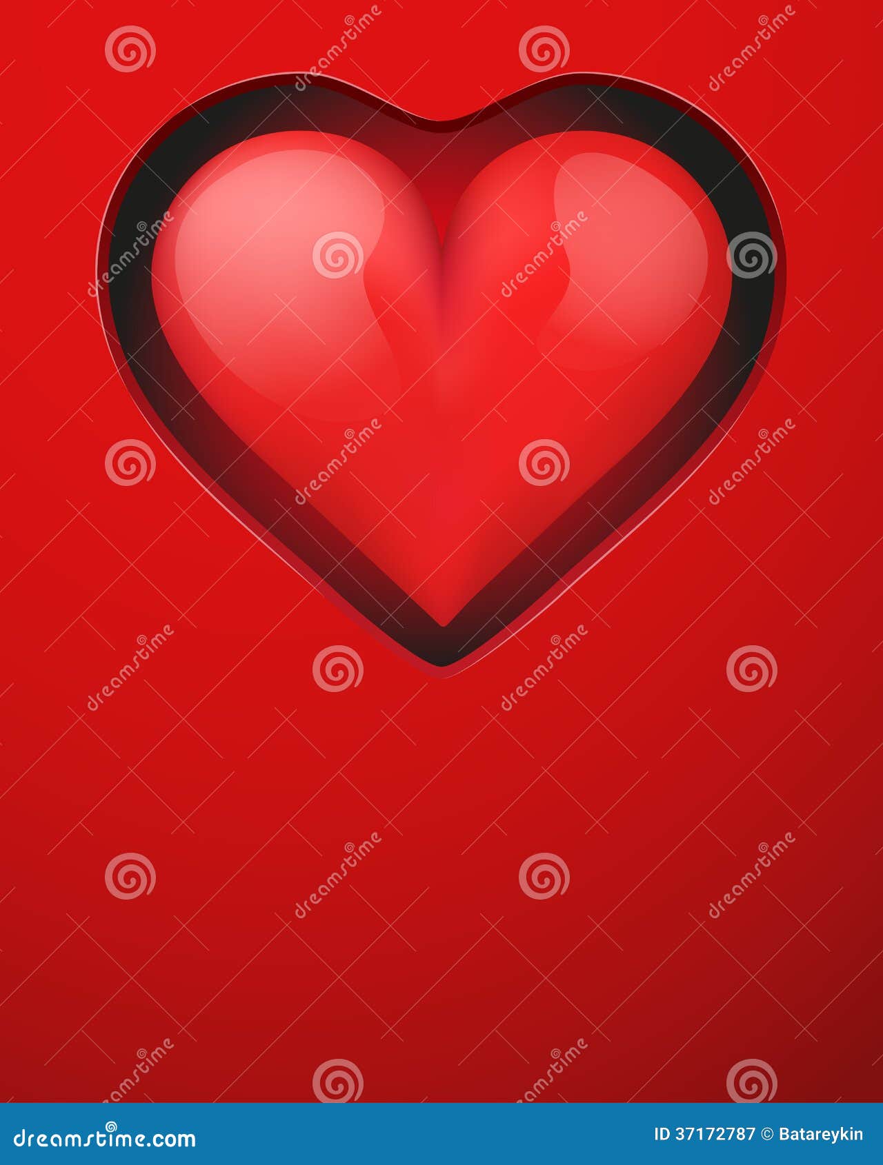 Fondo Con Bello Cuore Realistico. Illustrazione di Stock ...