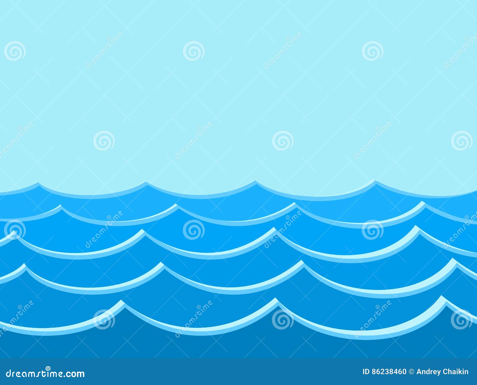 Fondo con el mar azul ilustración del vector. Ilustración de vector ...