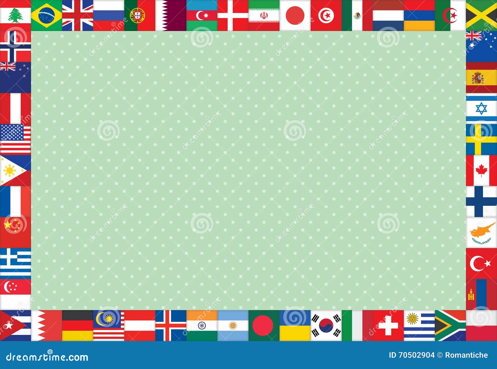 Fondo Con El Marco De Las Banderas Ilustración del Vector - Ilustración ...