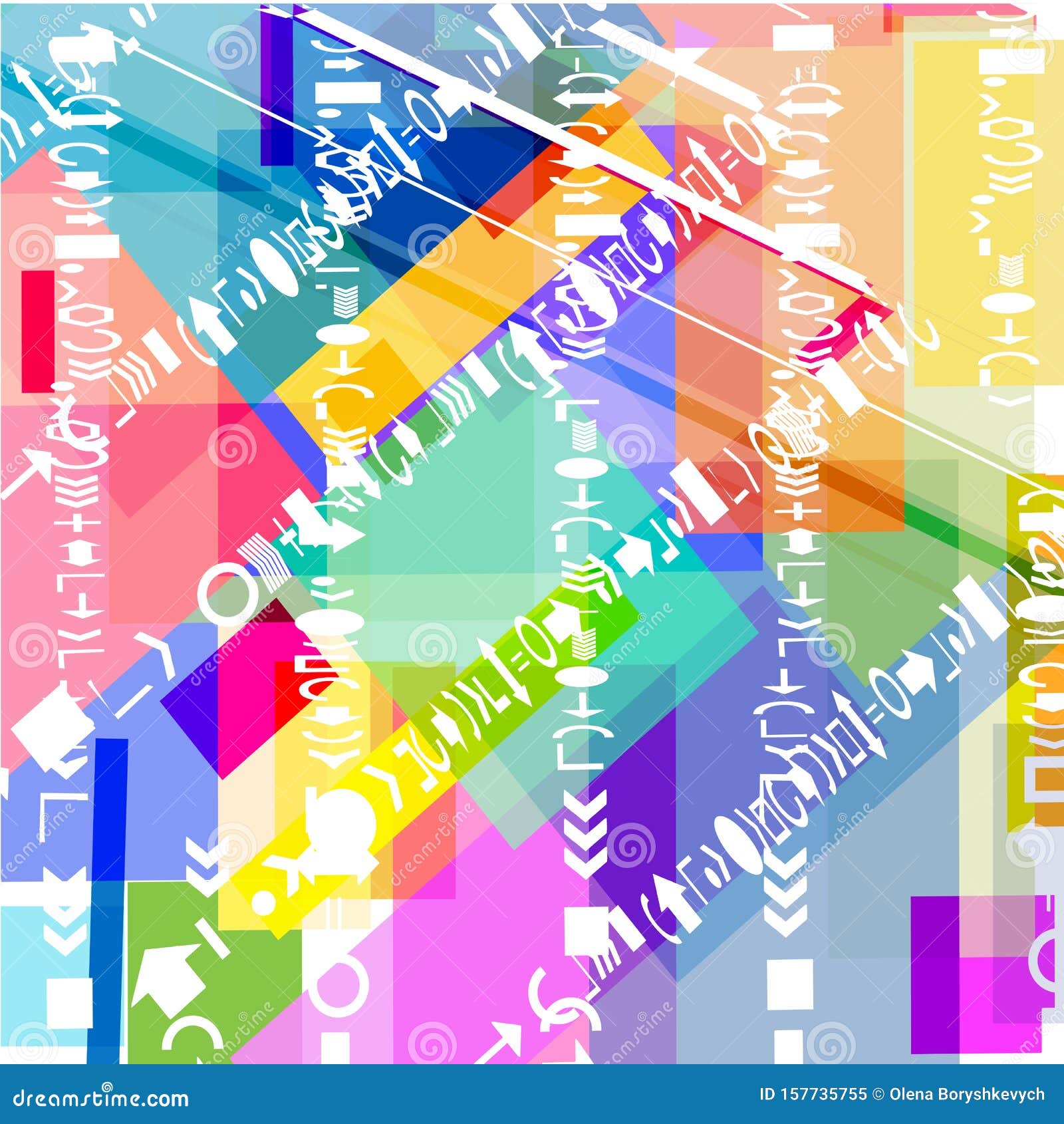 Fondo Con Franjas Y Franjas De Colores Ilustración del Vector ...