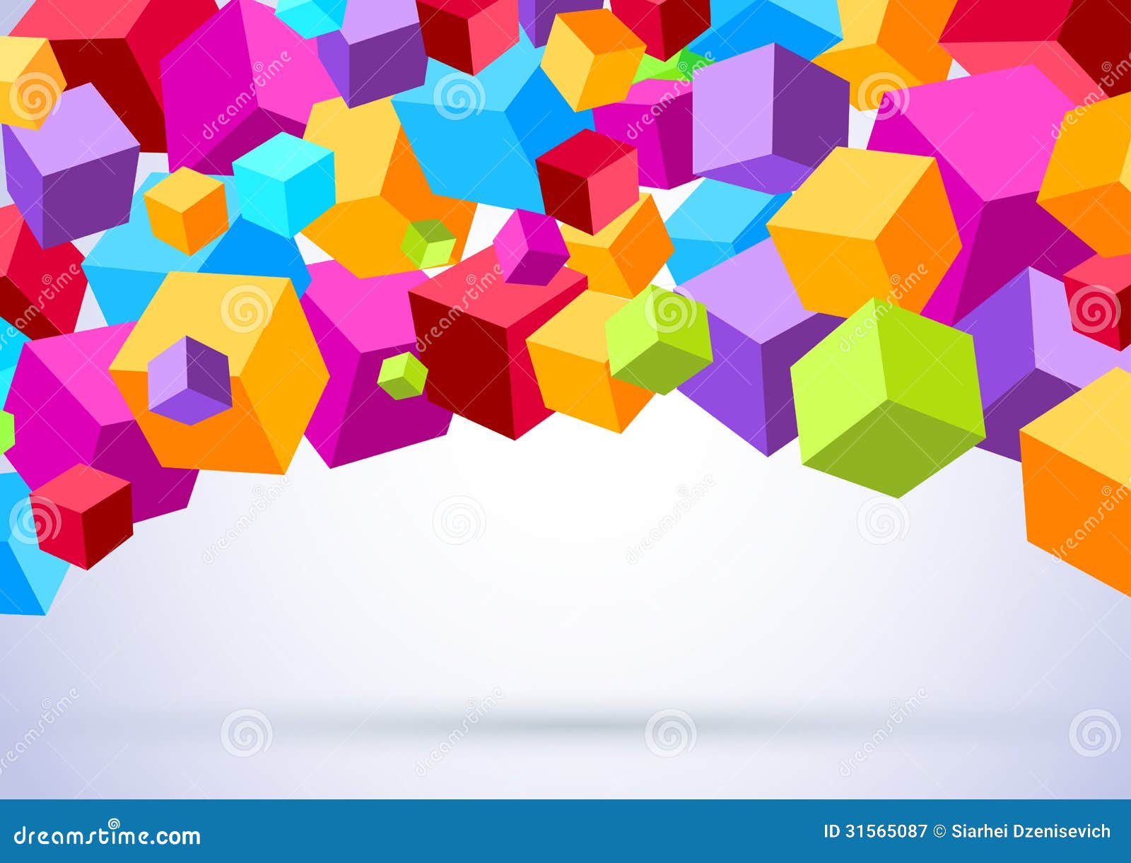 Fondo Con I Cubi Variopinti Illustrazione Vettoriale - Illustrazione di ...