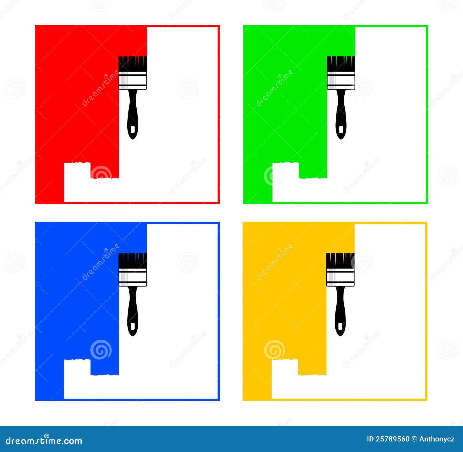 Fondo con la brocha ilustración del vector. Ilustración de housework ...