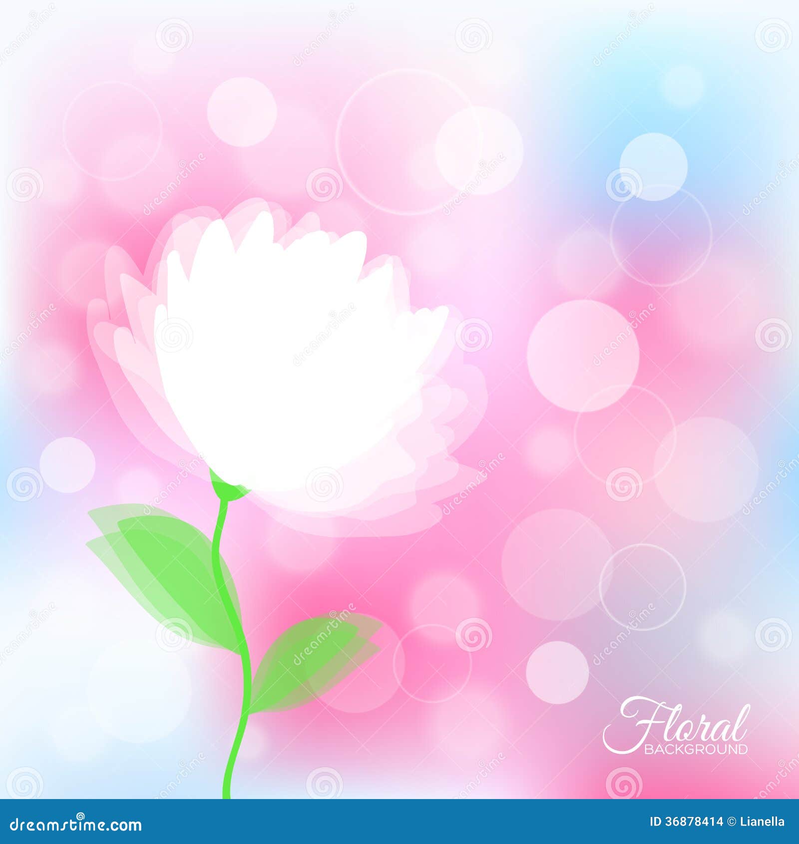 Fondo Con La Flor Delicada Transparente Ilustración del Vector ...