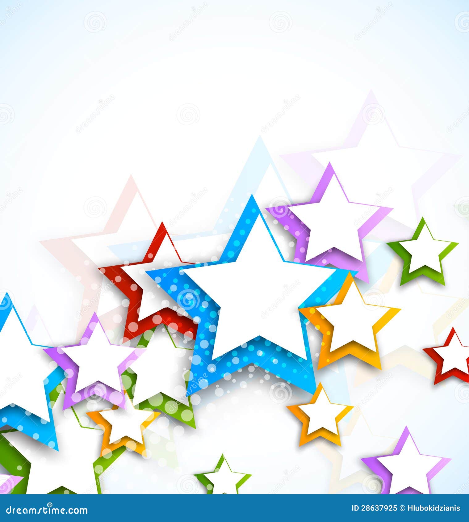 Fondo Con Las Estrellas Coloridas Ilustración del Vector - Ilustración ...