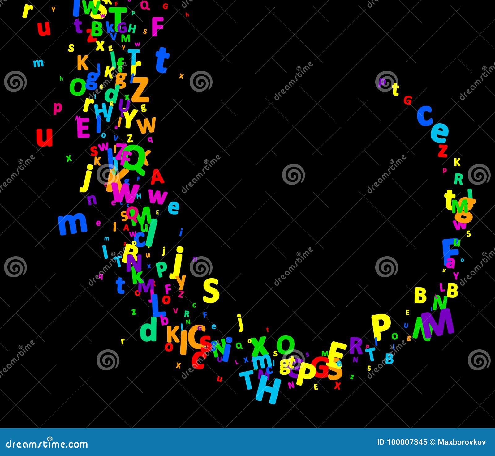 Fondo con las letras ilustración del vector. Ilustración de rosa ...