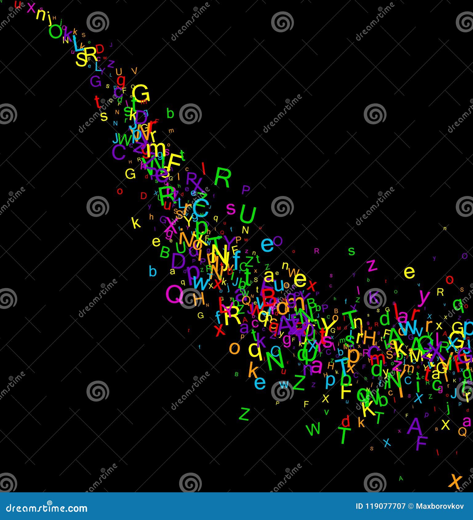 Fondo con las letras ilustración del vector. Ilustración de extracto ...