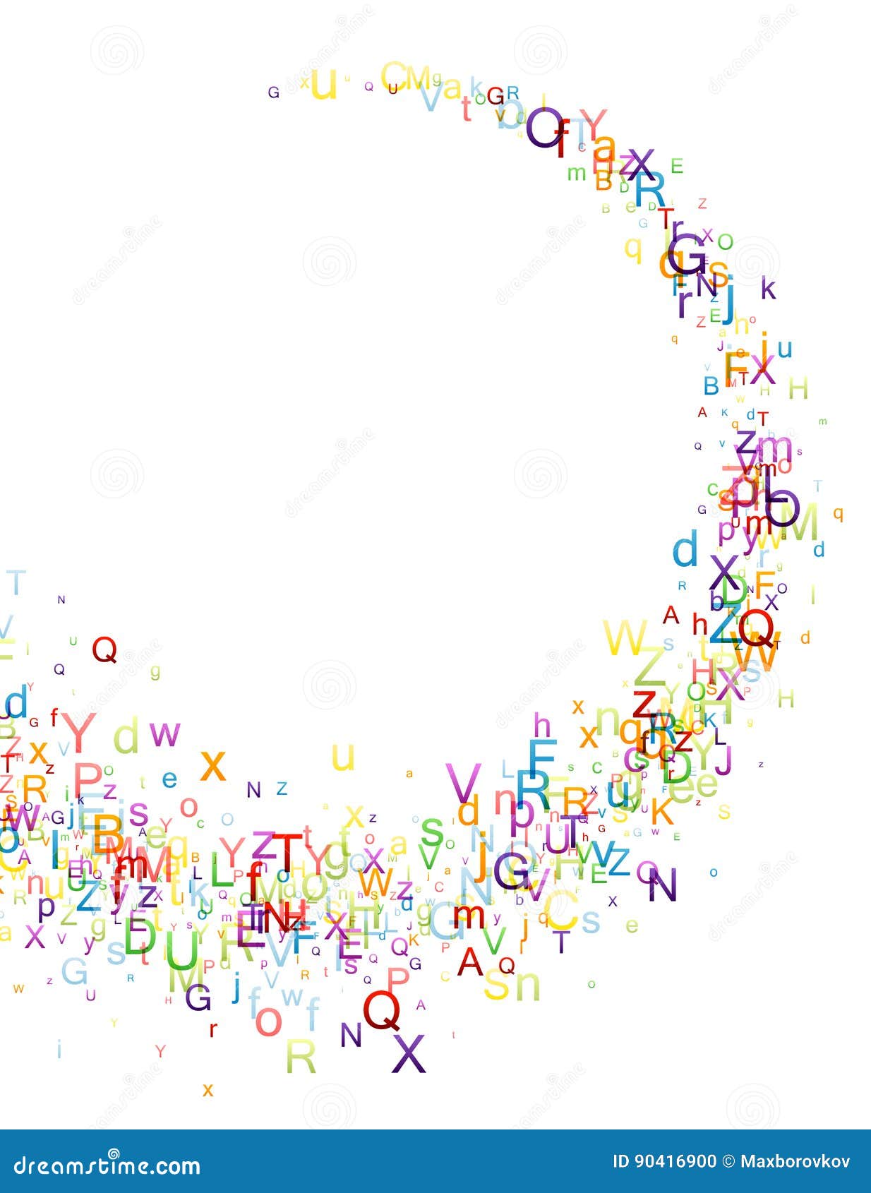 Fondo con las letras ilustración del vector. Ilustración de escuela ...