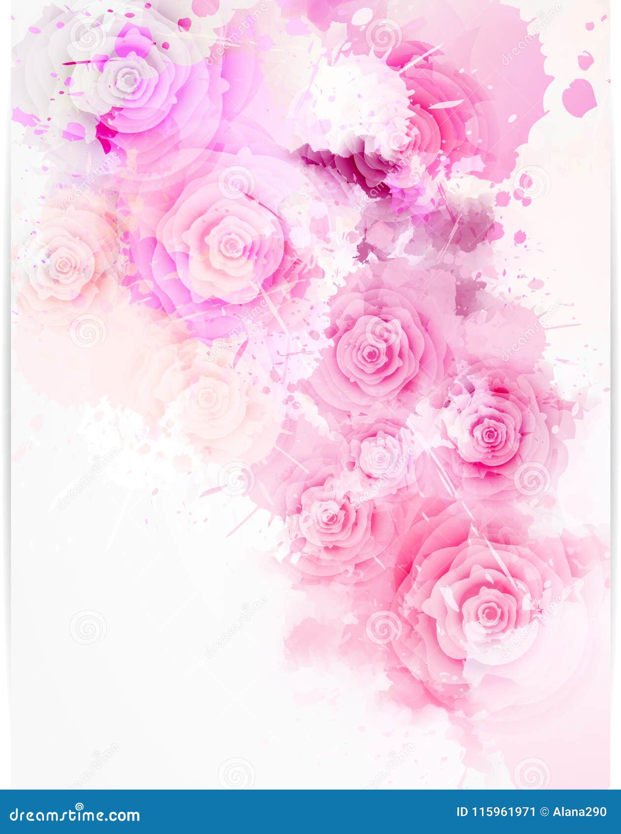 Fondo Con Las Rosas Abstractas Ilustración del Vector - Ilustración de ...