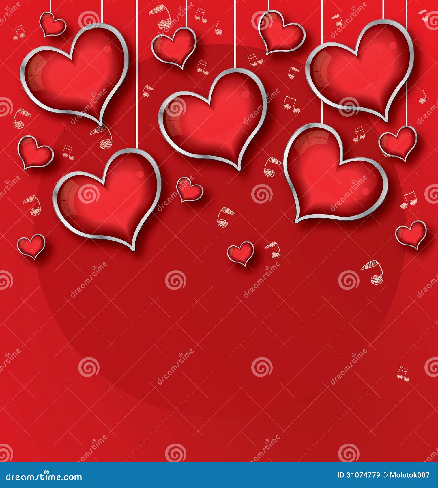 Fondo Con Los Corazones Rojos Ilustración del Vector - Ilustración de ...
