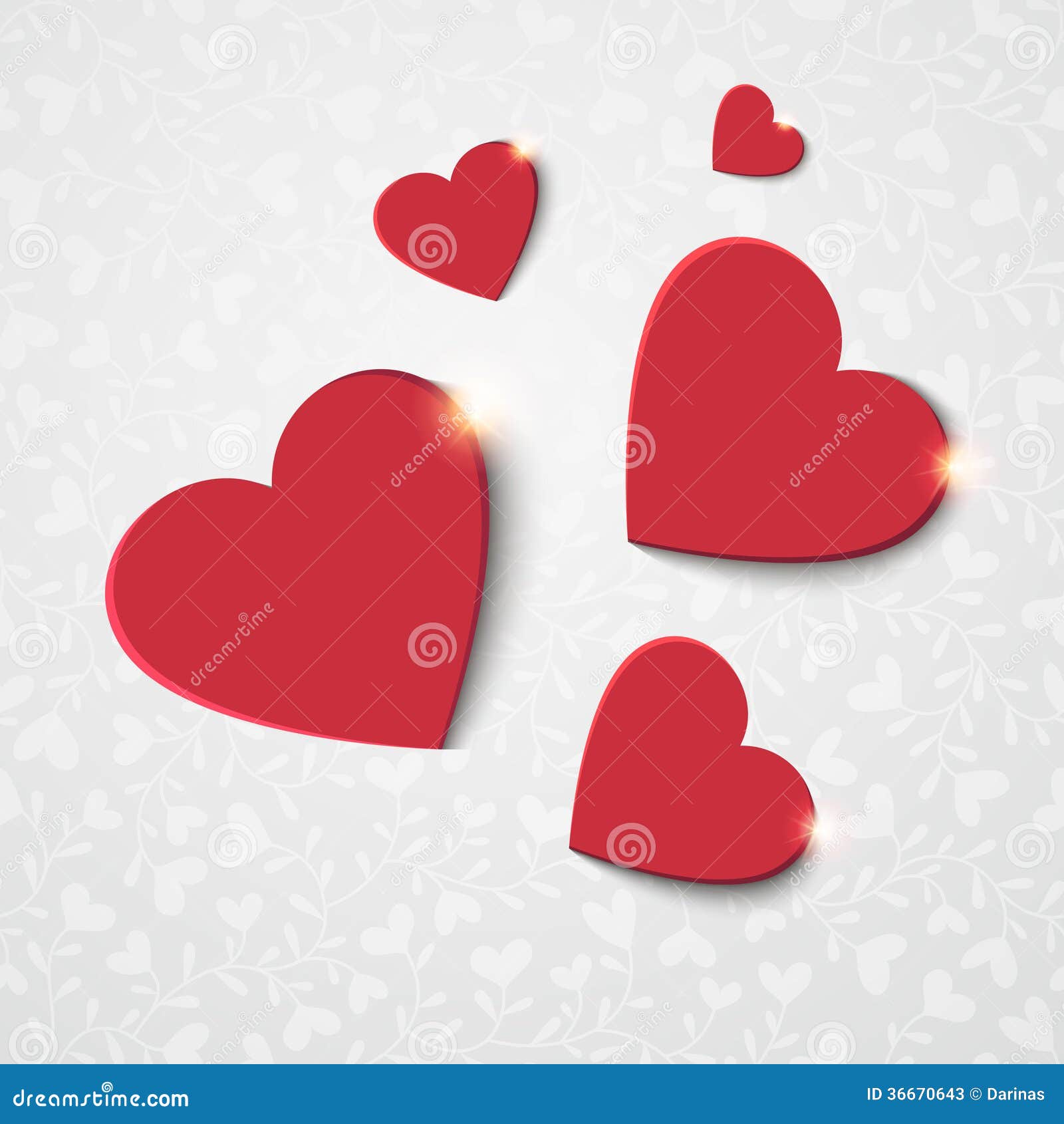 Fondo Con Los Corazones Rojos Stock de ilustración - Ilustración de ...