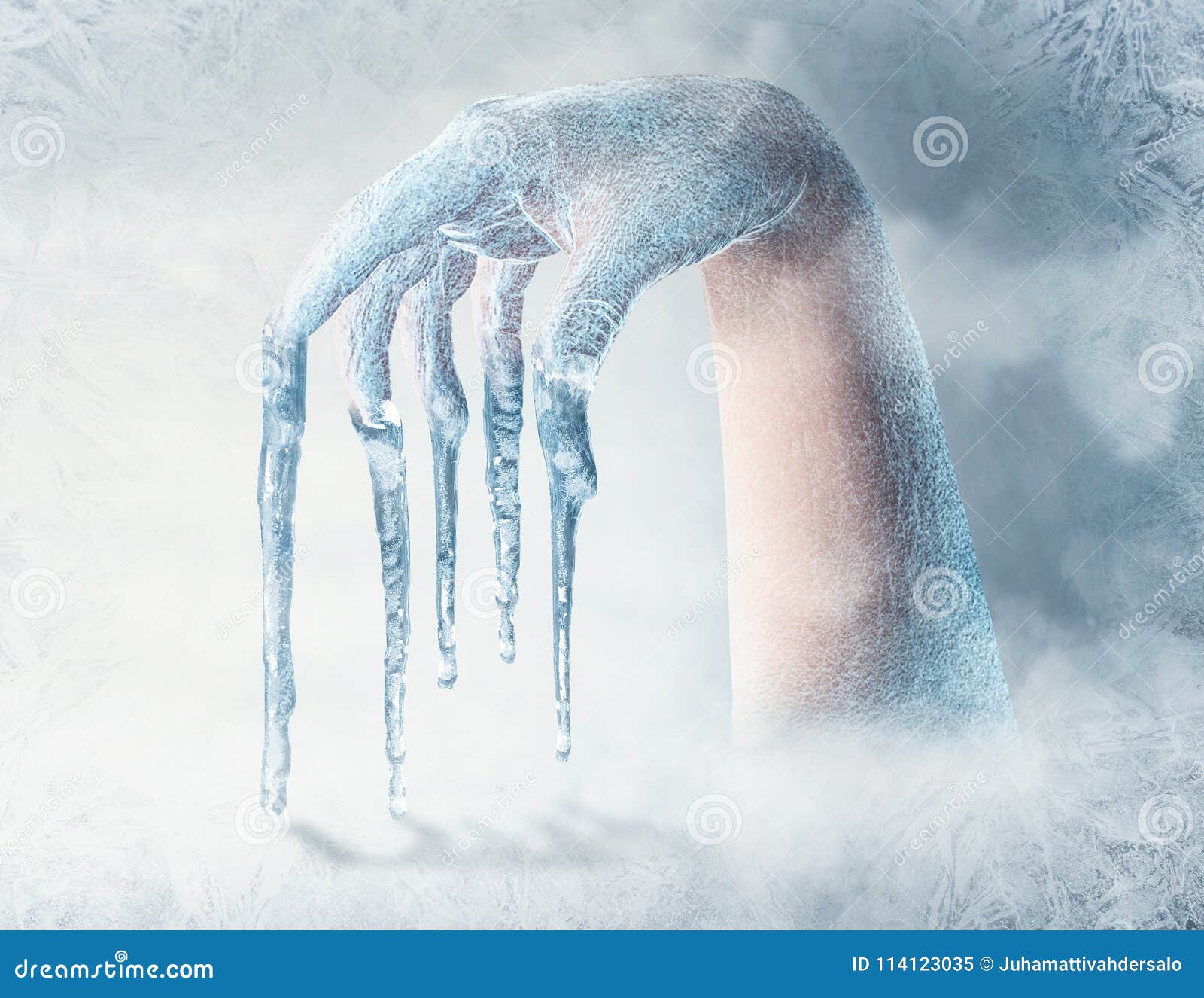 Fondo Congelado Conceptual De La Mano Imagen de archivo - Imagen de ...