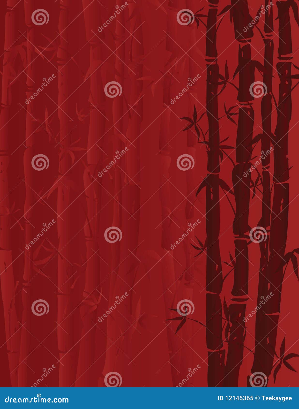 Fondo de bambú rojo ilustración del vector. Ilustración de hojas - 12145365