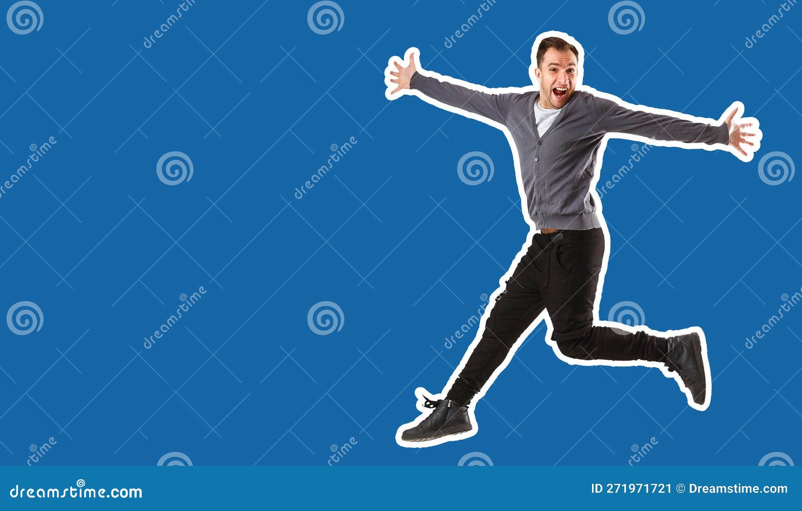 Fondo De Color Azul Aislado De Persona Imagen de archivo - Imagen de ...