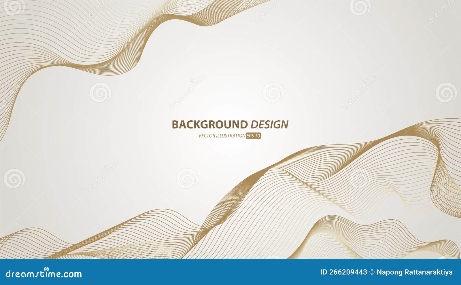 Fondo De Color De Gradiente Dorado Elegante. Con Línea De Flujo ...