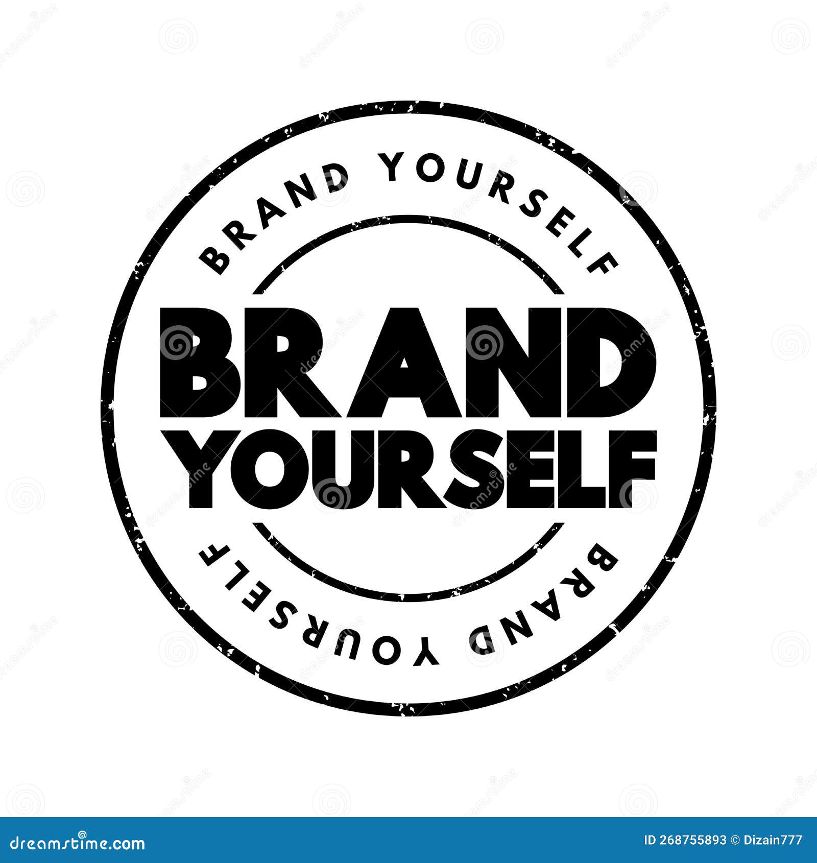 Fondo De Concepto De Marca De Texto Propia Stock de ilustración ...