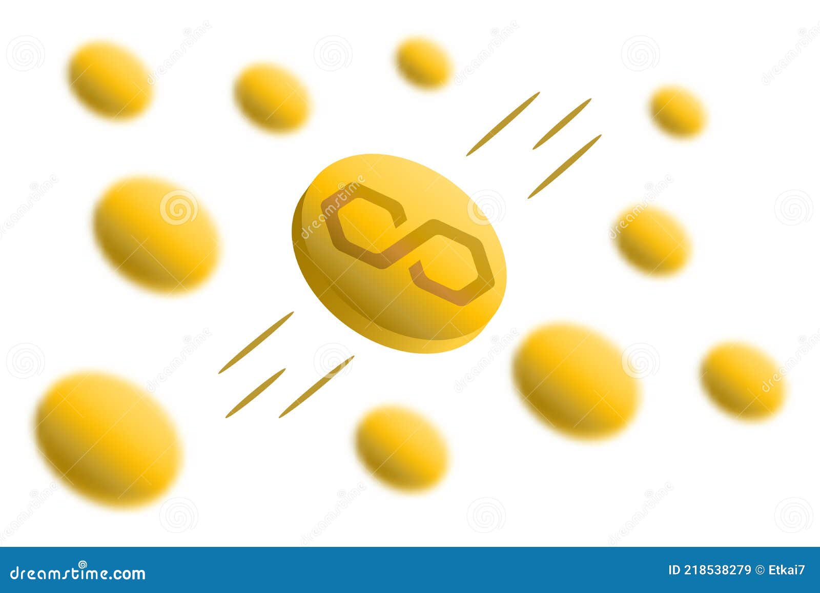 Fondo De Criptomoneda De Moneda Matic Con Efecto Desenfoque Gaussiano ...