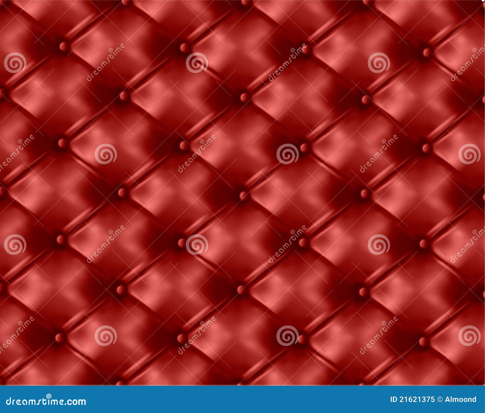 Fondo De Cuero Botón-copetudo Rojo. Vector Ilustración del Vector ...