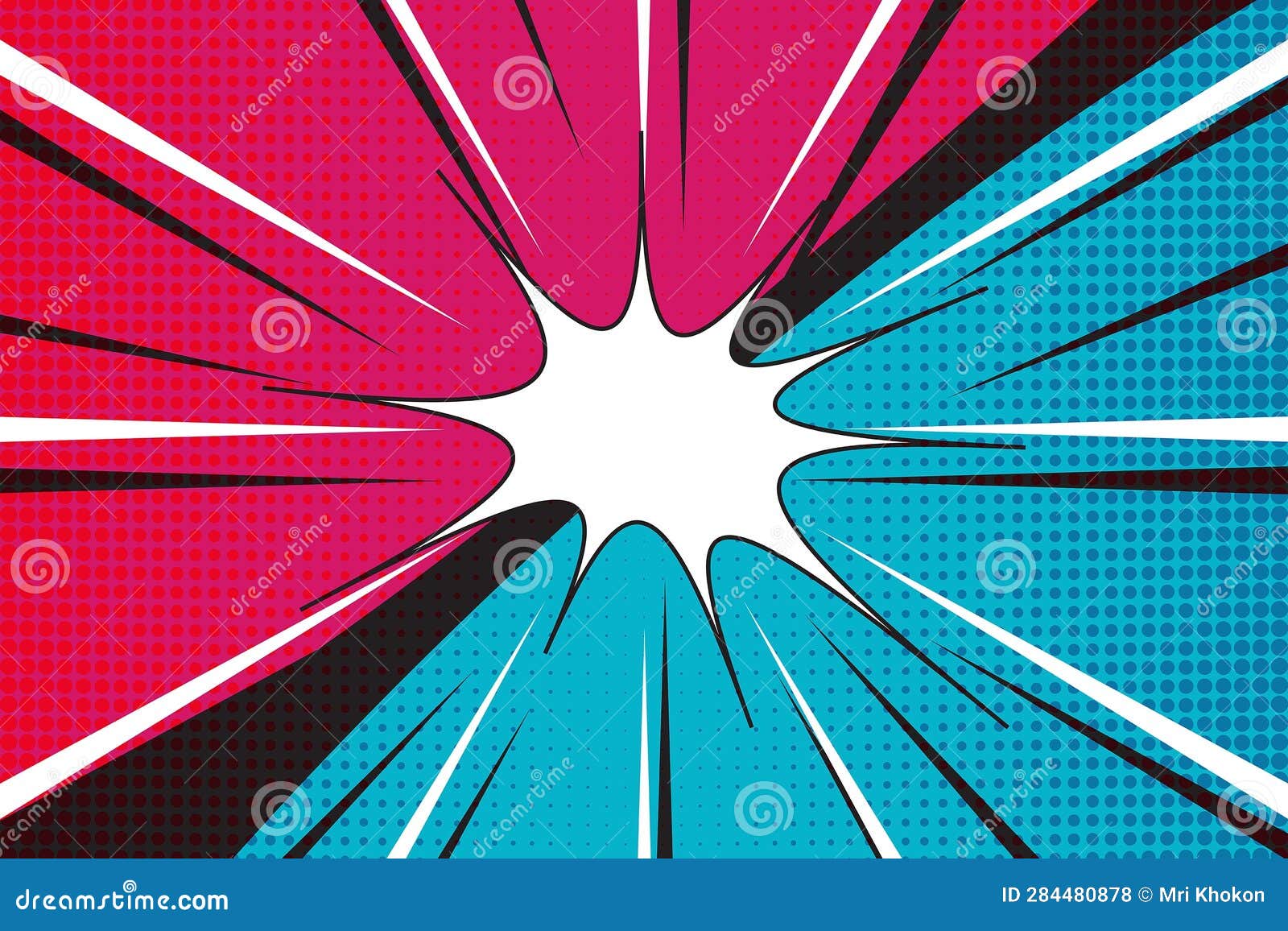 Fondo De Estilo De Medio Tono De Comic Plano Ilustración del Vector ...