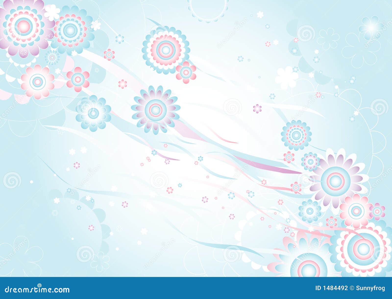 Fondo de flores, vector ilustración del vector. Ilustración de azul ...