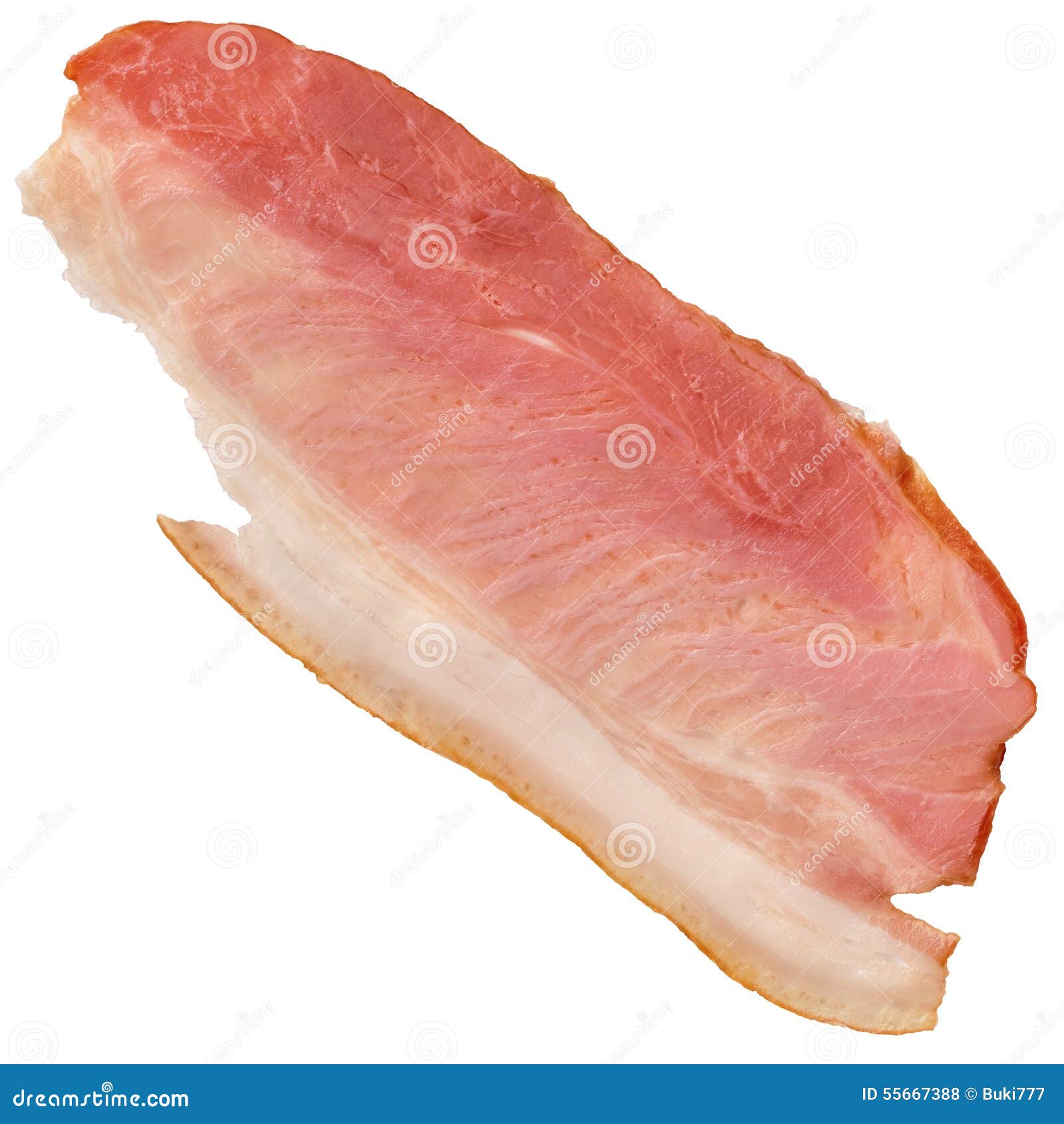 Fondo De Ham Rasher Isolated on White Del Cerdo Foto de archivo ...