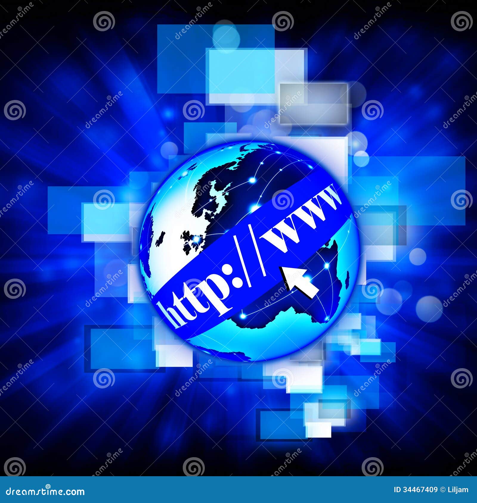 Fondo De Internet Del Mundo Del WWW Stock de ilustración - Ilustración ...