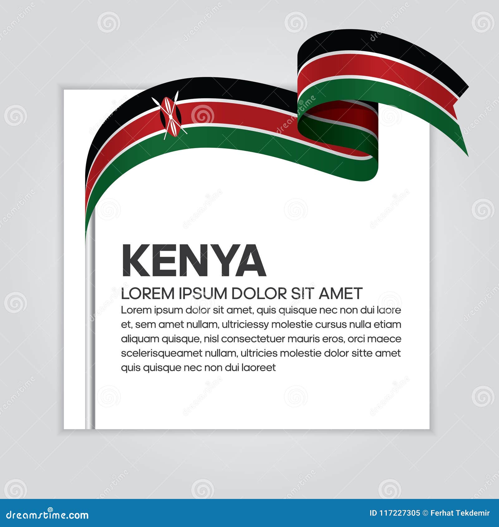 Fondo De La Bandera De Kenia Ilustración del Vector - Ilustración de ...