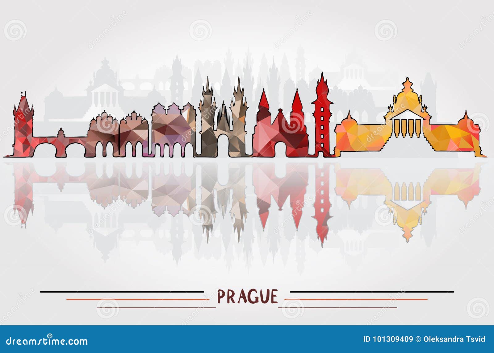 Fondo De La Ciudad De Praga Del Vector Ilustración del Vector ...