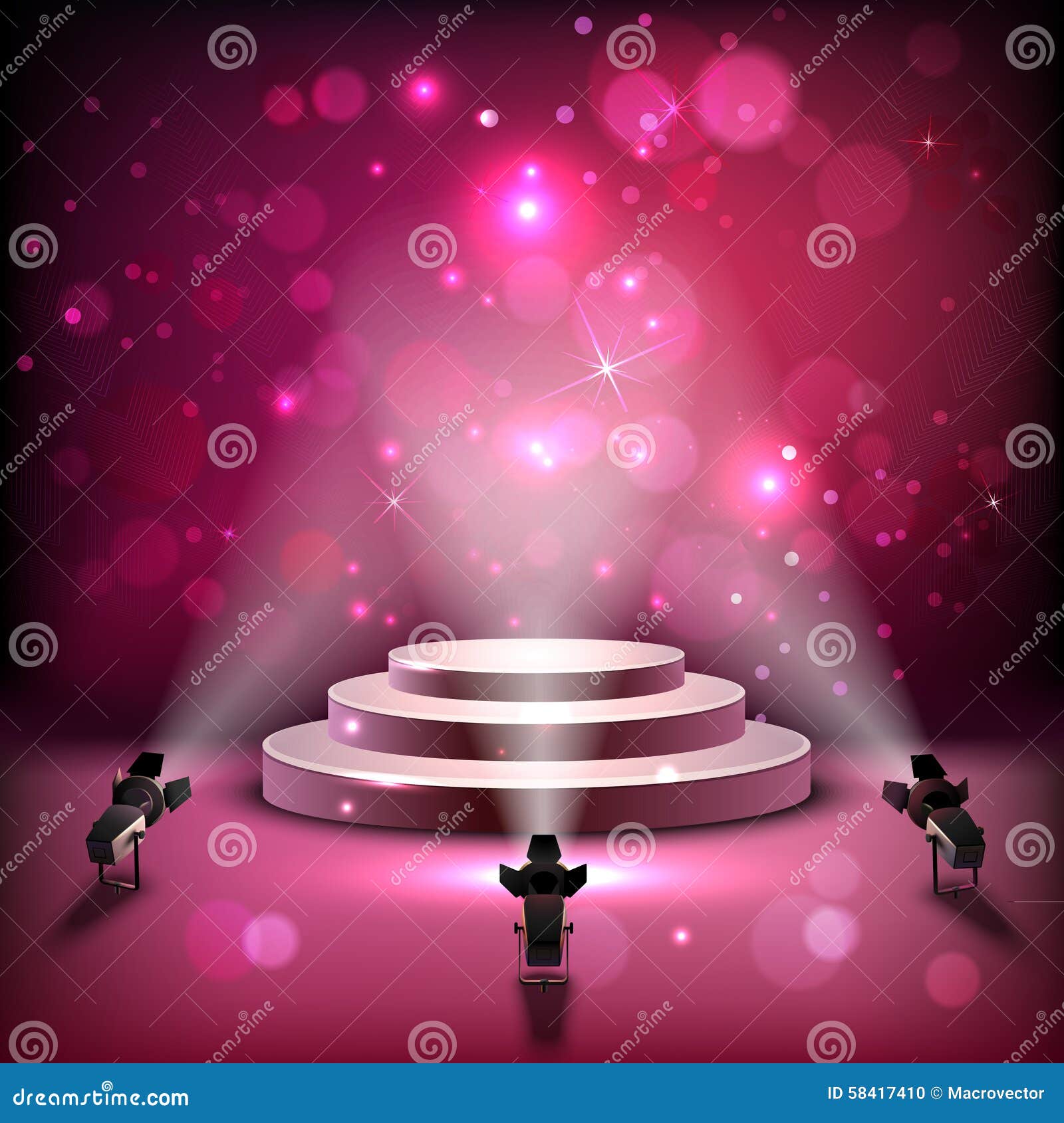 Fondo De La Escena Del Proyector Ilustración del Vector - Ilustración ...