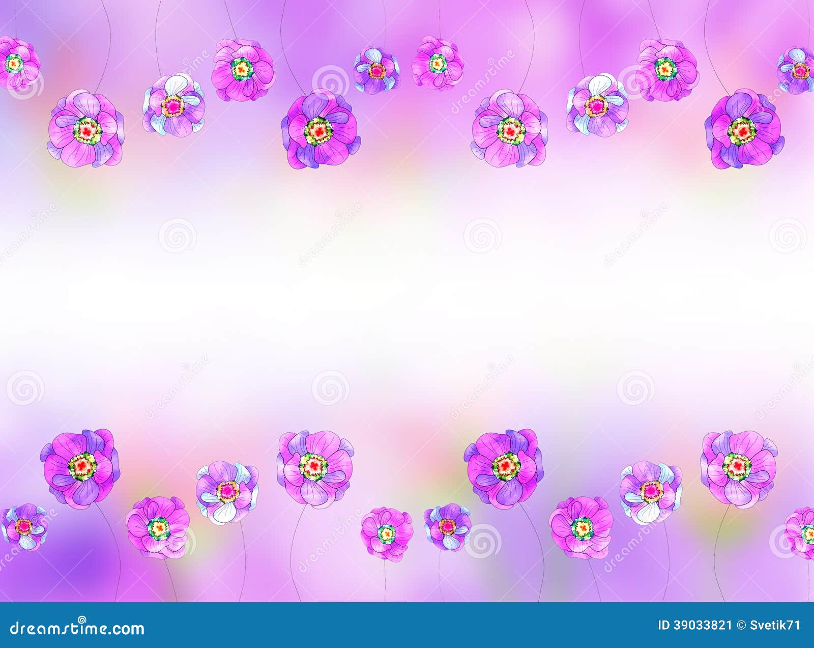 Fondo De La Lila Con Un Modelo De Flores Stock de ilustración ...