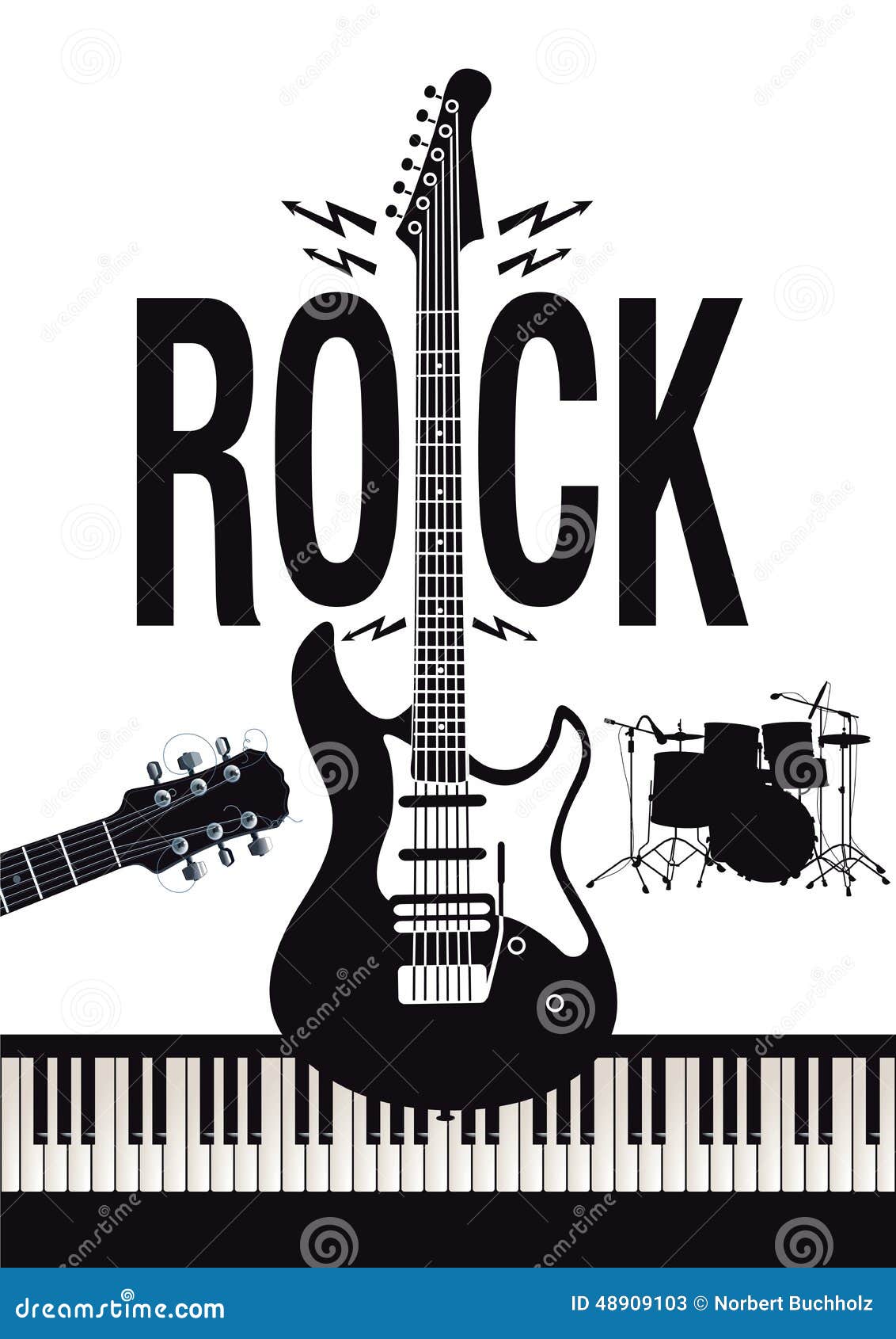 Fondo de la música rock ilustración del vector. Ilustración de fondo ...