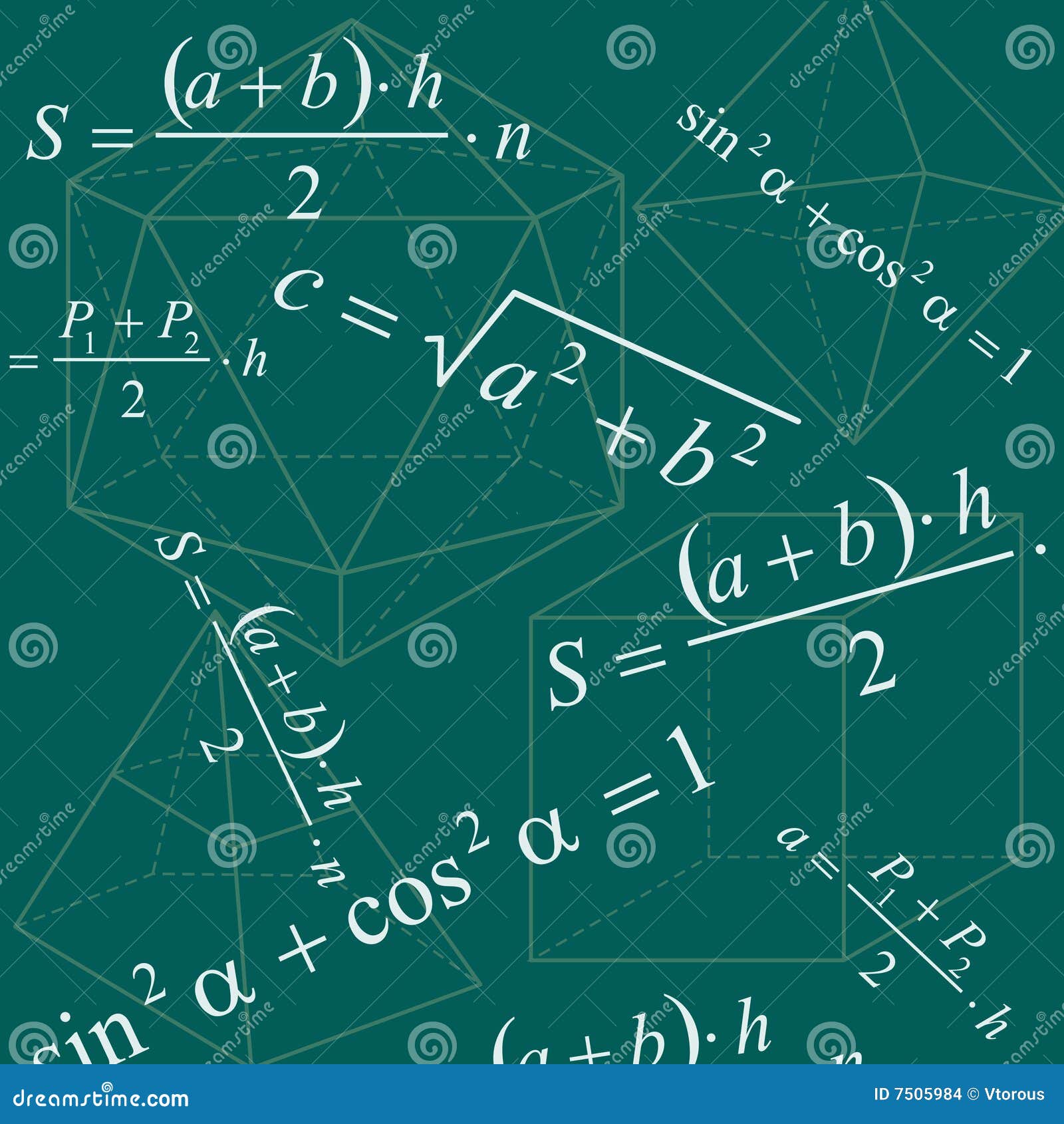 Fondo de la matemáticas stock de ilustración. Ilustración de aula - 7505984