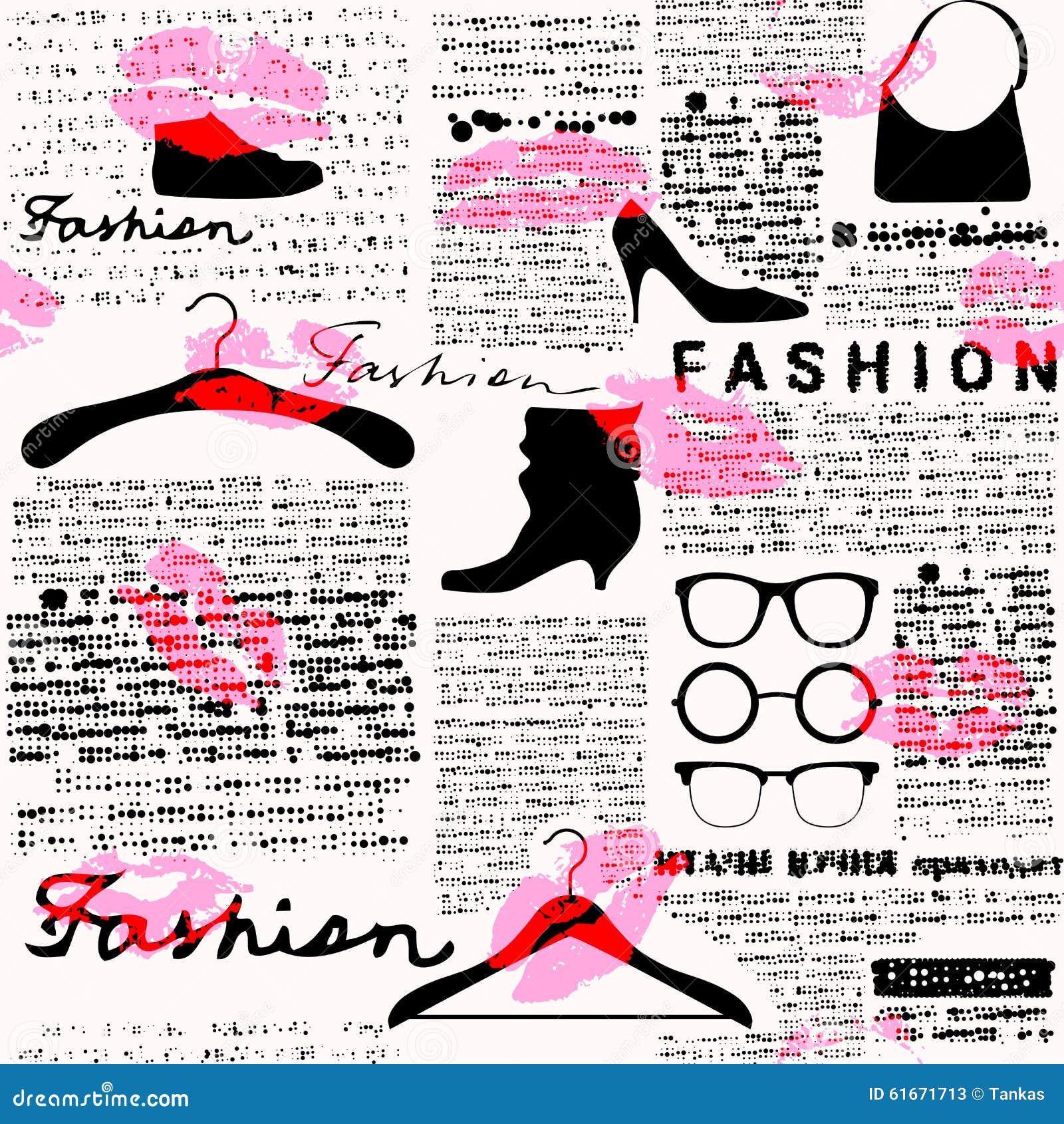 Fondo De La Moda Del Periódico Ilustración del Vector - Ilustración de ...