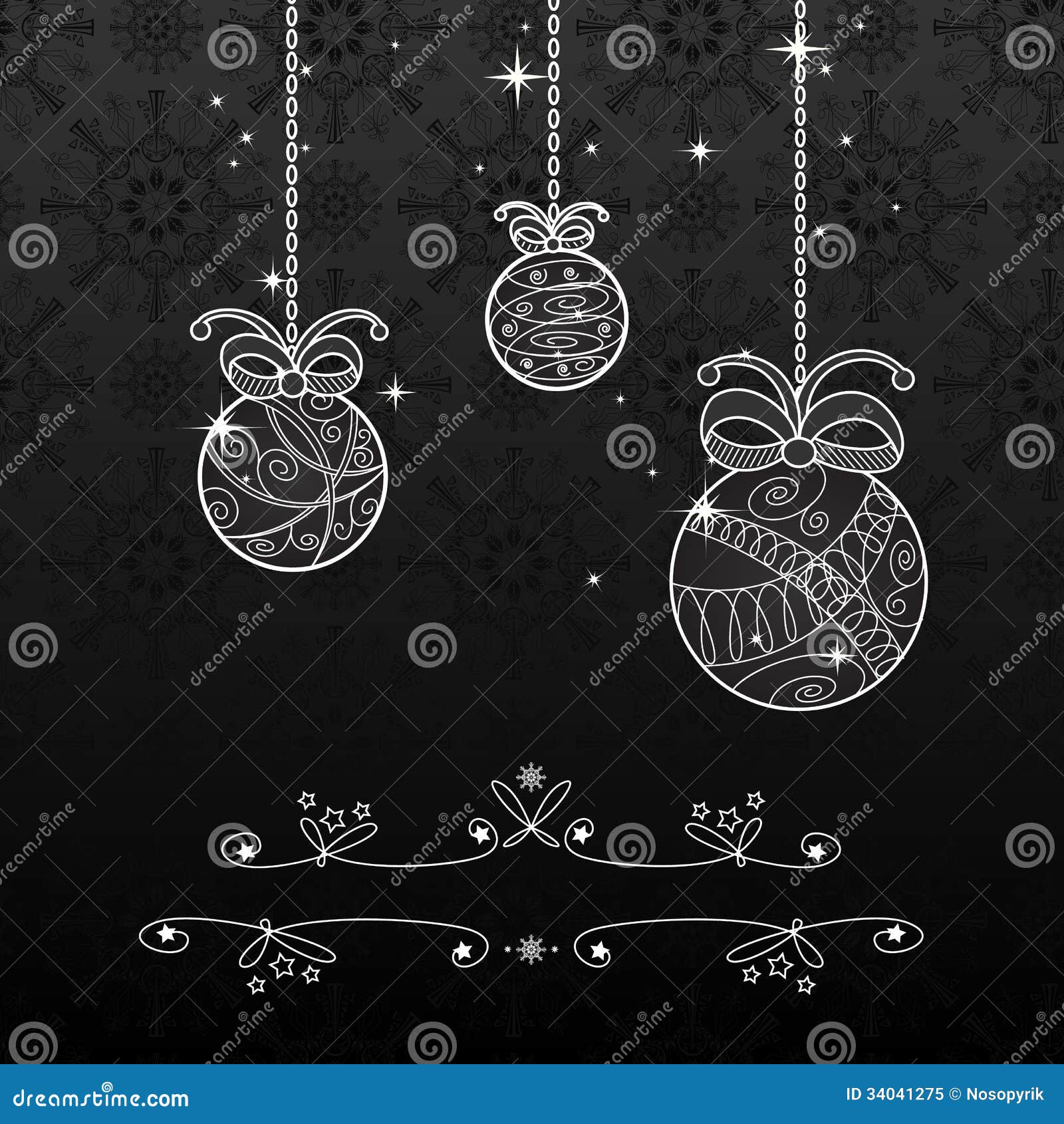 Fondo De La Navidad Blanco Y Negro Ilustración del Vector - Ilustración ...