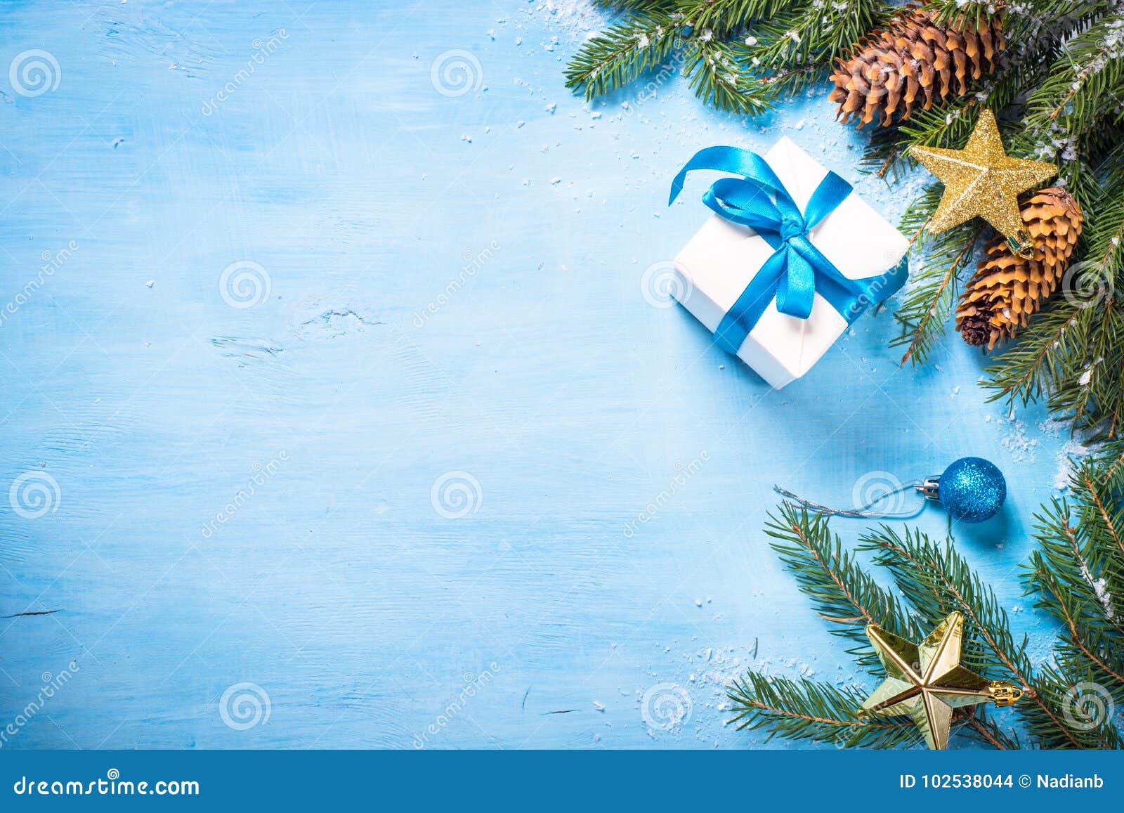 Fondo De La Navidad En Azul Foto de archivo - Imagen de dorado, tapa ...