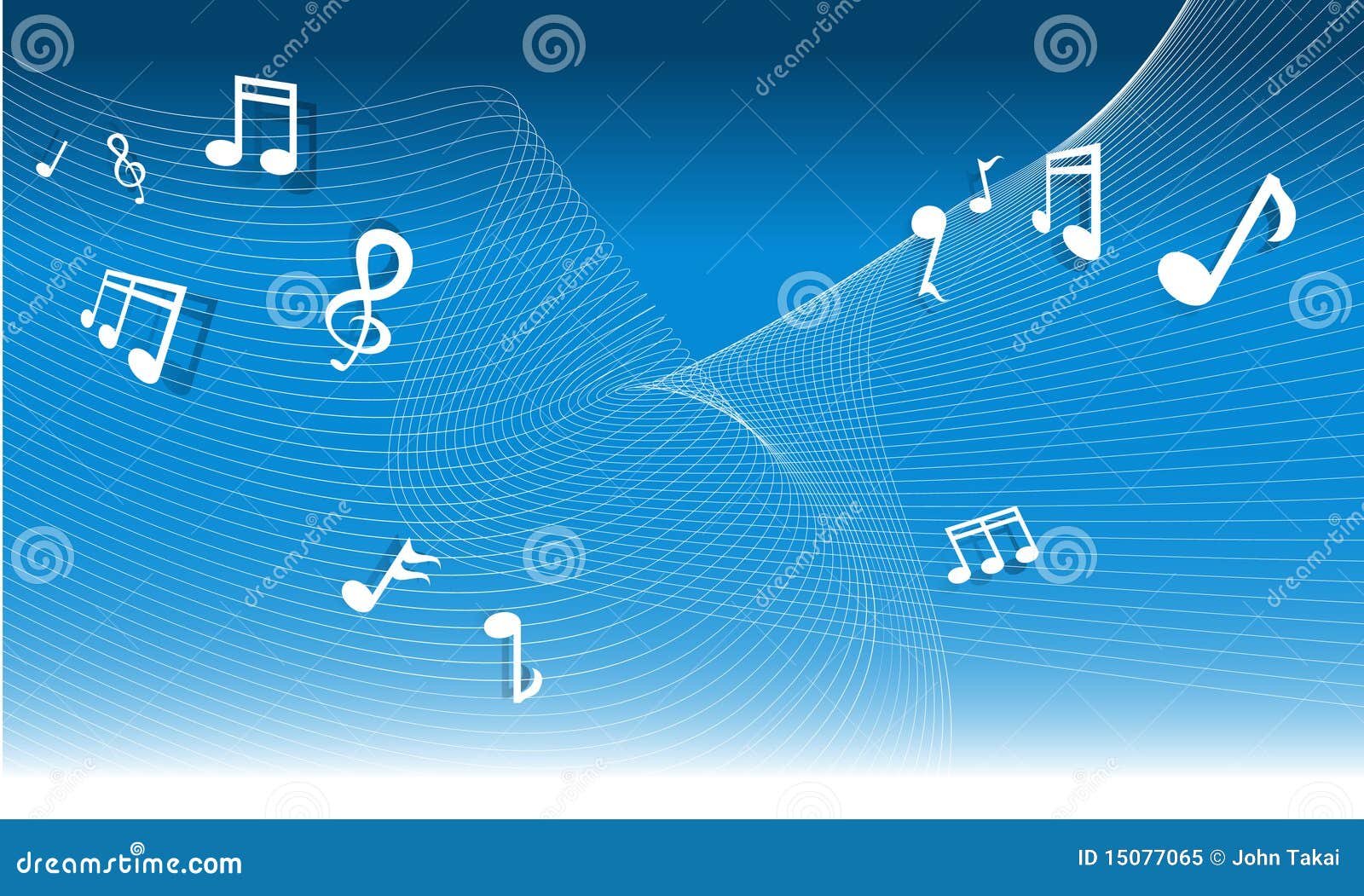 Fondo De La Nota De La Música Ilustración del Vector - Ilustración de ...