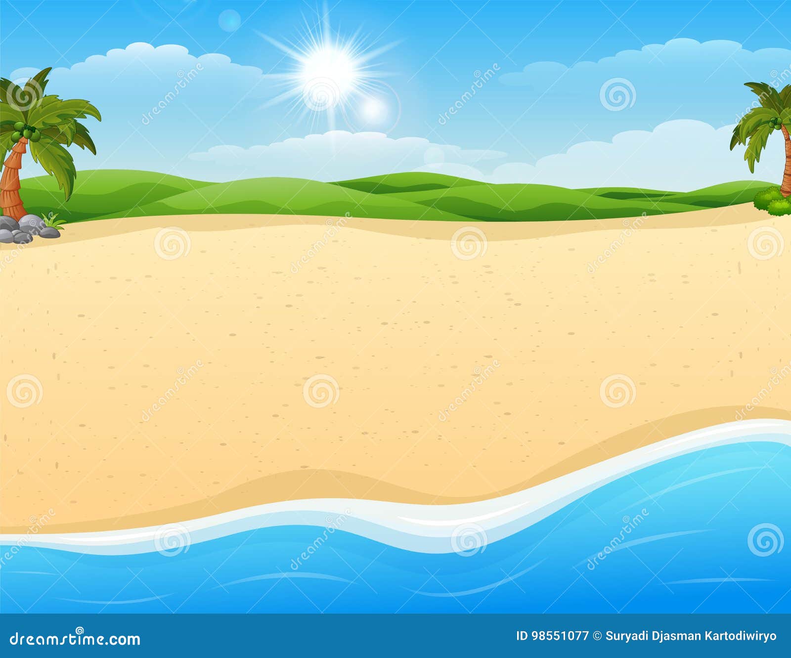 Fondo De La Playa De La Arena Ilustración del Vector - Ilustración de ...