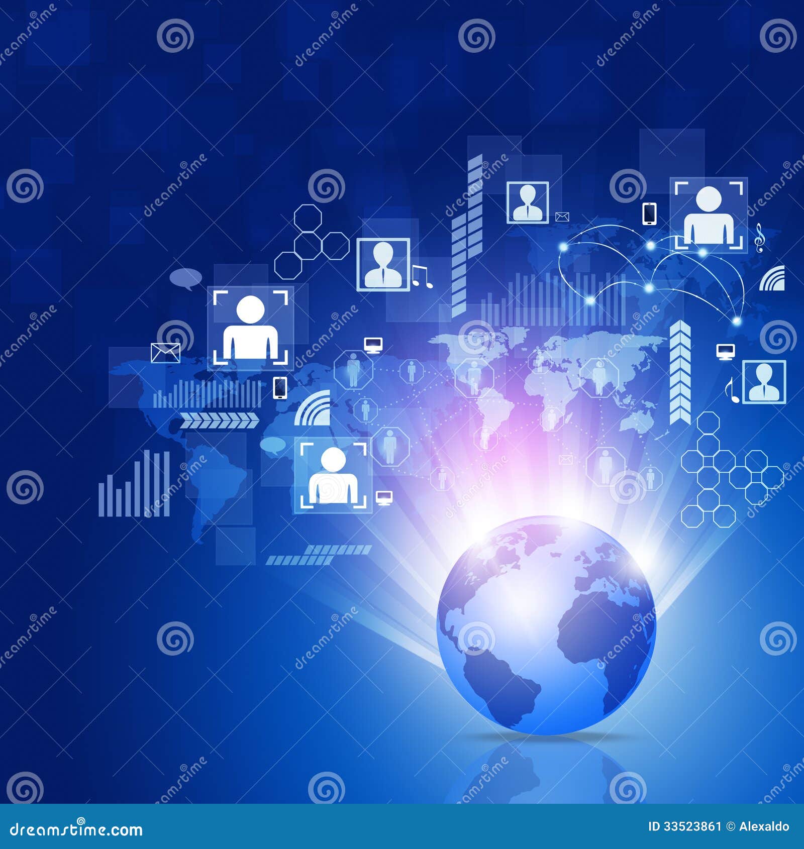 Fondo De La Red Del Comercio Mundial Stock de ilustración - Ilustración ...