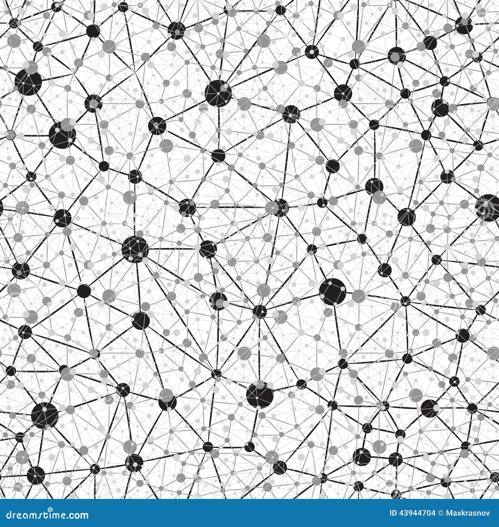 Fondo De La Red Neuronal De Seamlees Ilustración del Vector ...