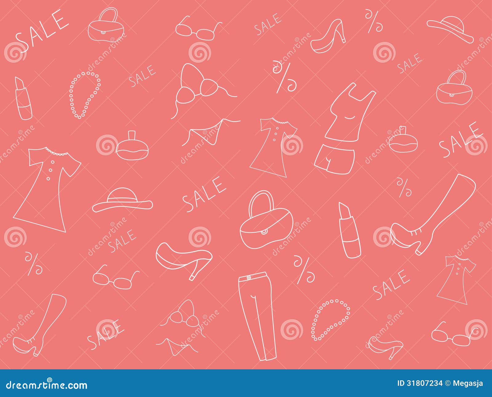 Fondo de la ropa ilustración del vector. Ilustración de compras - 31807234