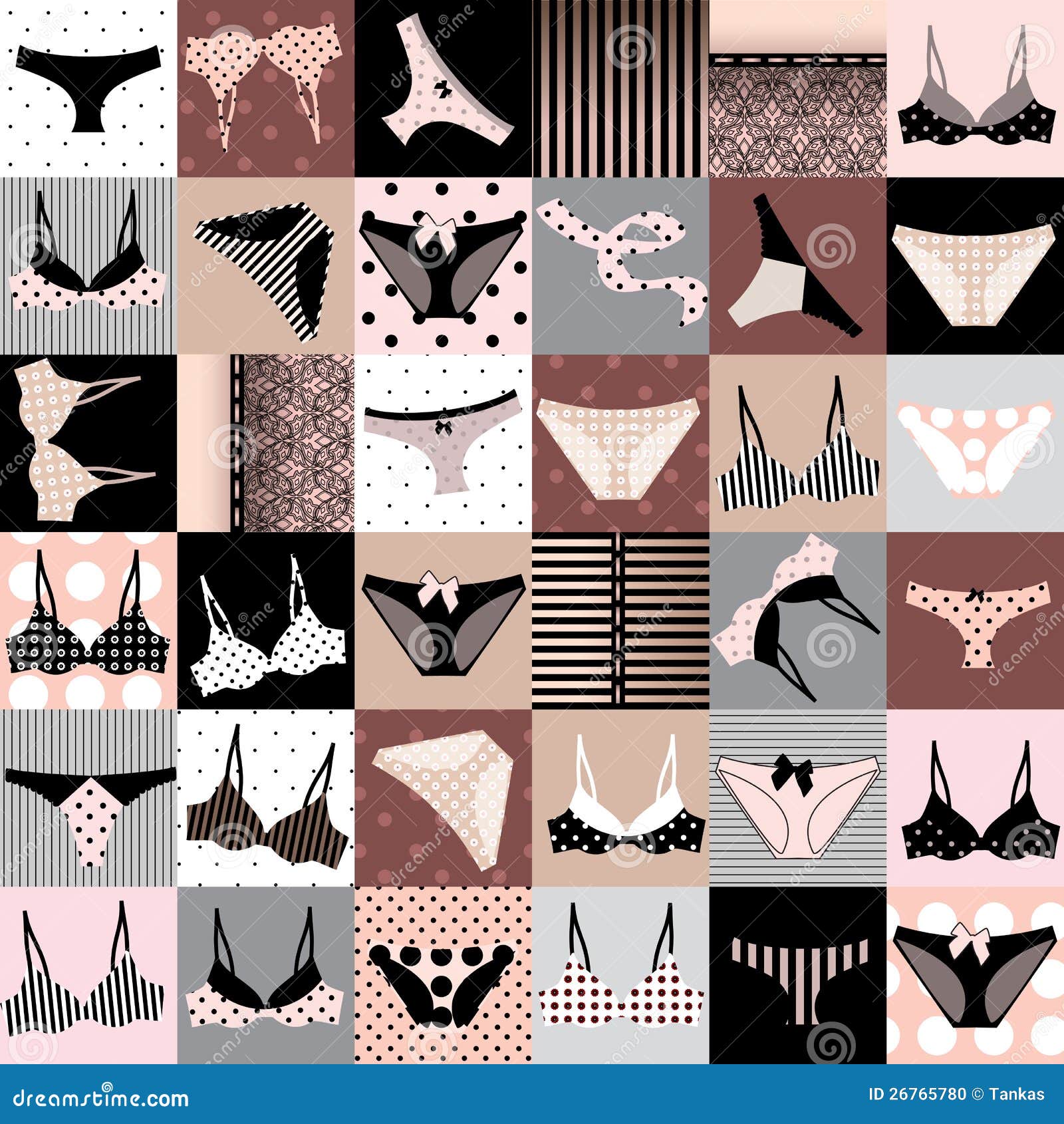 Fondo de la ropa interior ilustración del vector. Ilustración de punto ...