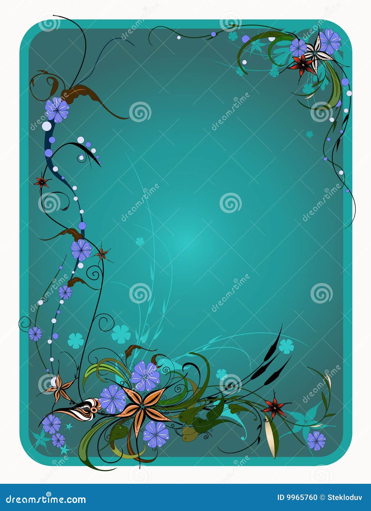 Fondo De La Turquesa. Marco Brillante Del Vector. Ilustración del ...