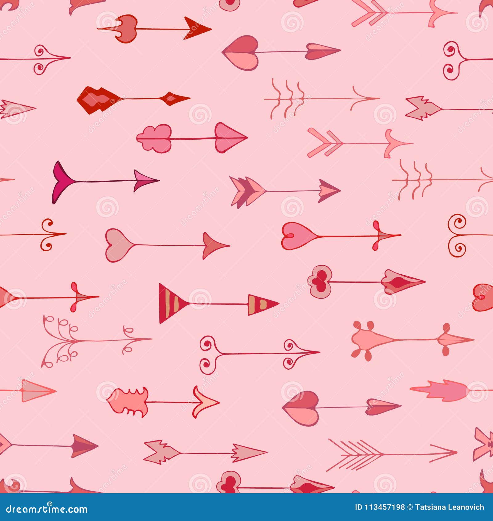 Fondo De Las Flechas De Amor Ilustración del Vector - Ilustración de ...