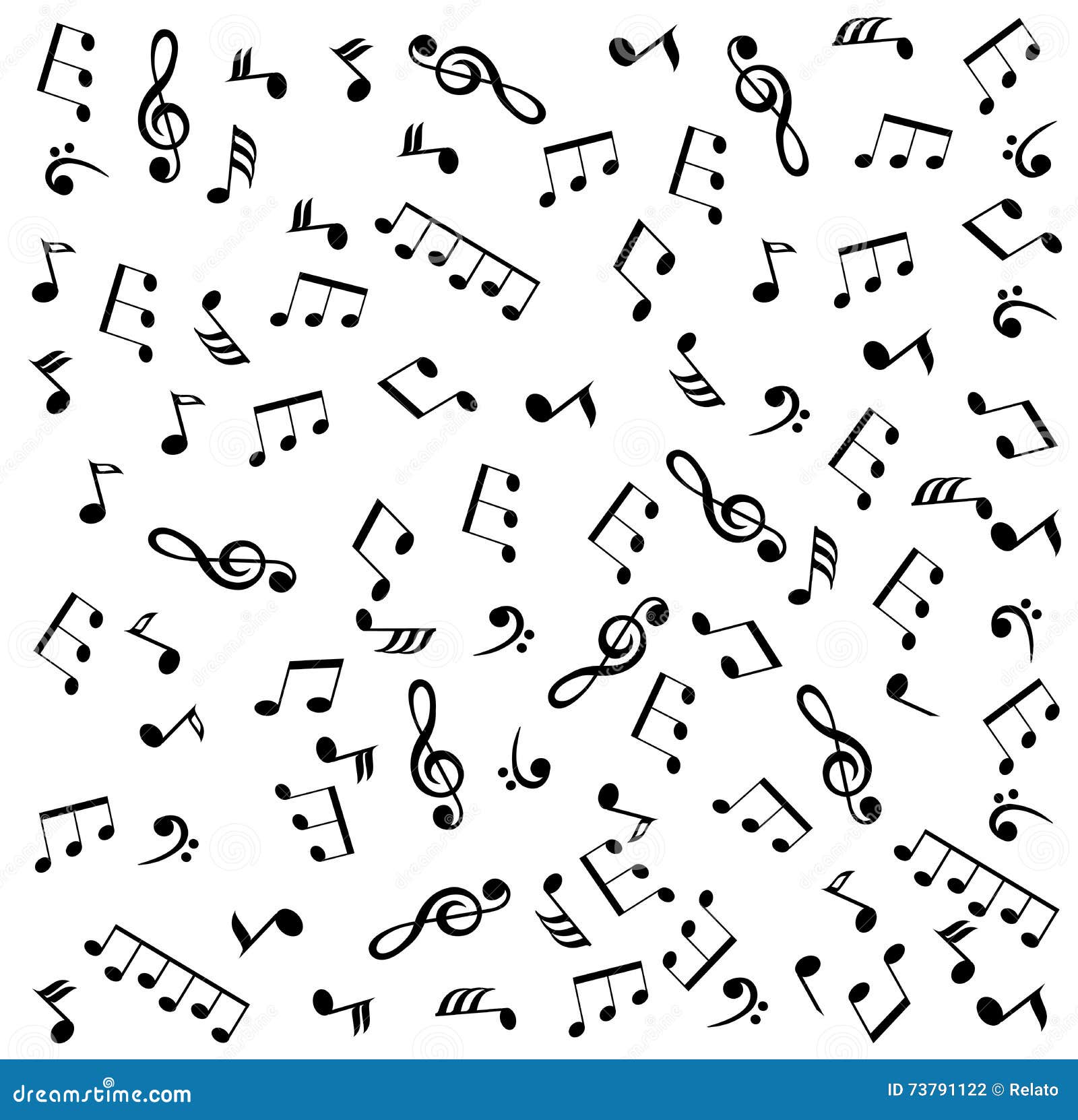 Fondo De Las Notas Musicales Ilustración del Vector - Ilustración de ...