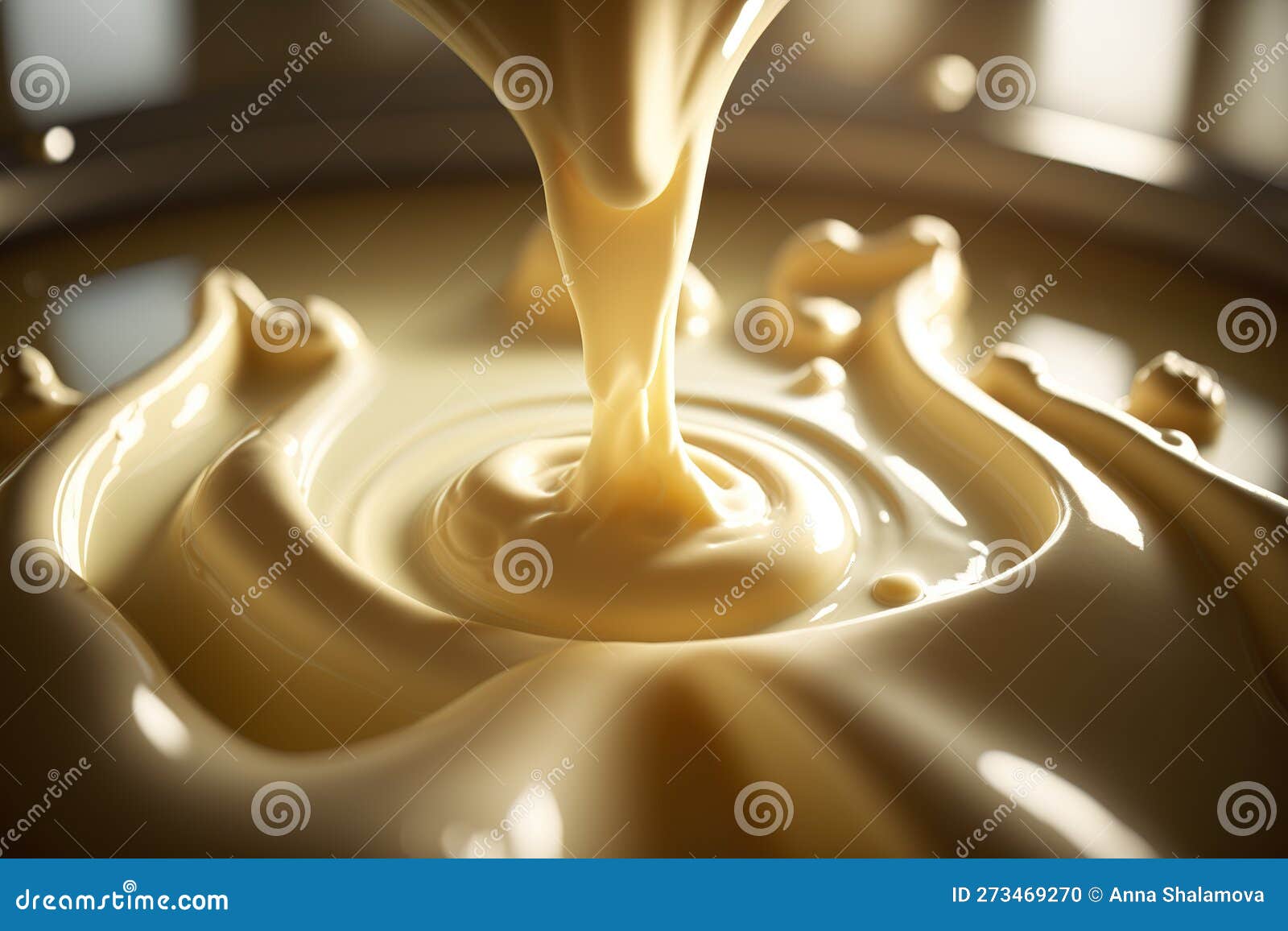 Fondo De Leche Con Leche Fluida Y Salpicaduras. Stock de ilustración ...