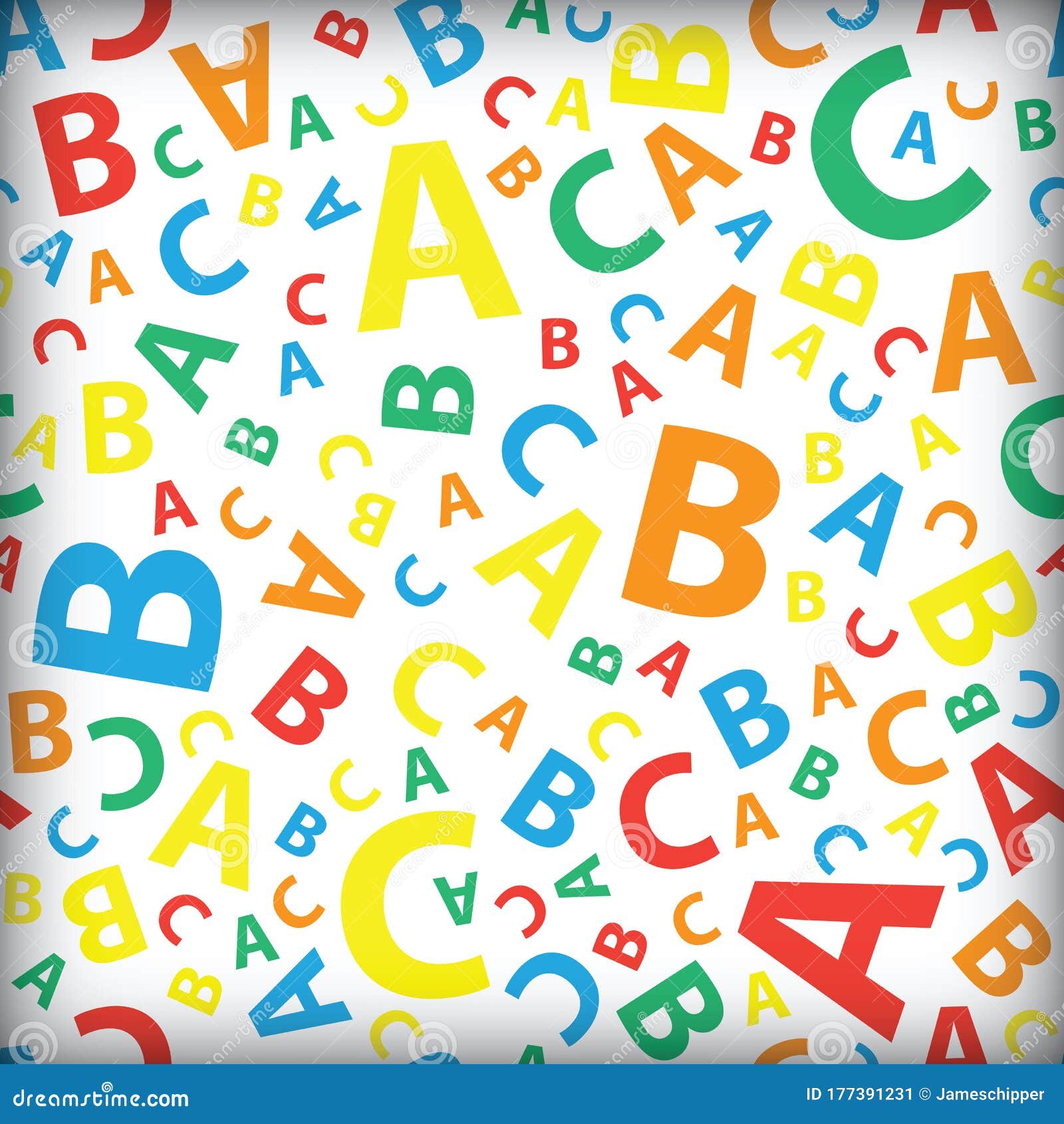 Fondo De Letra Abc Multicolor Sin Problemas Ilustración del Vector ...