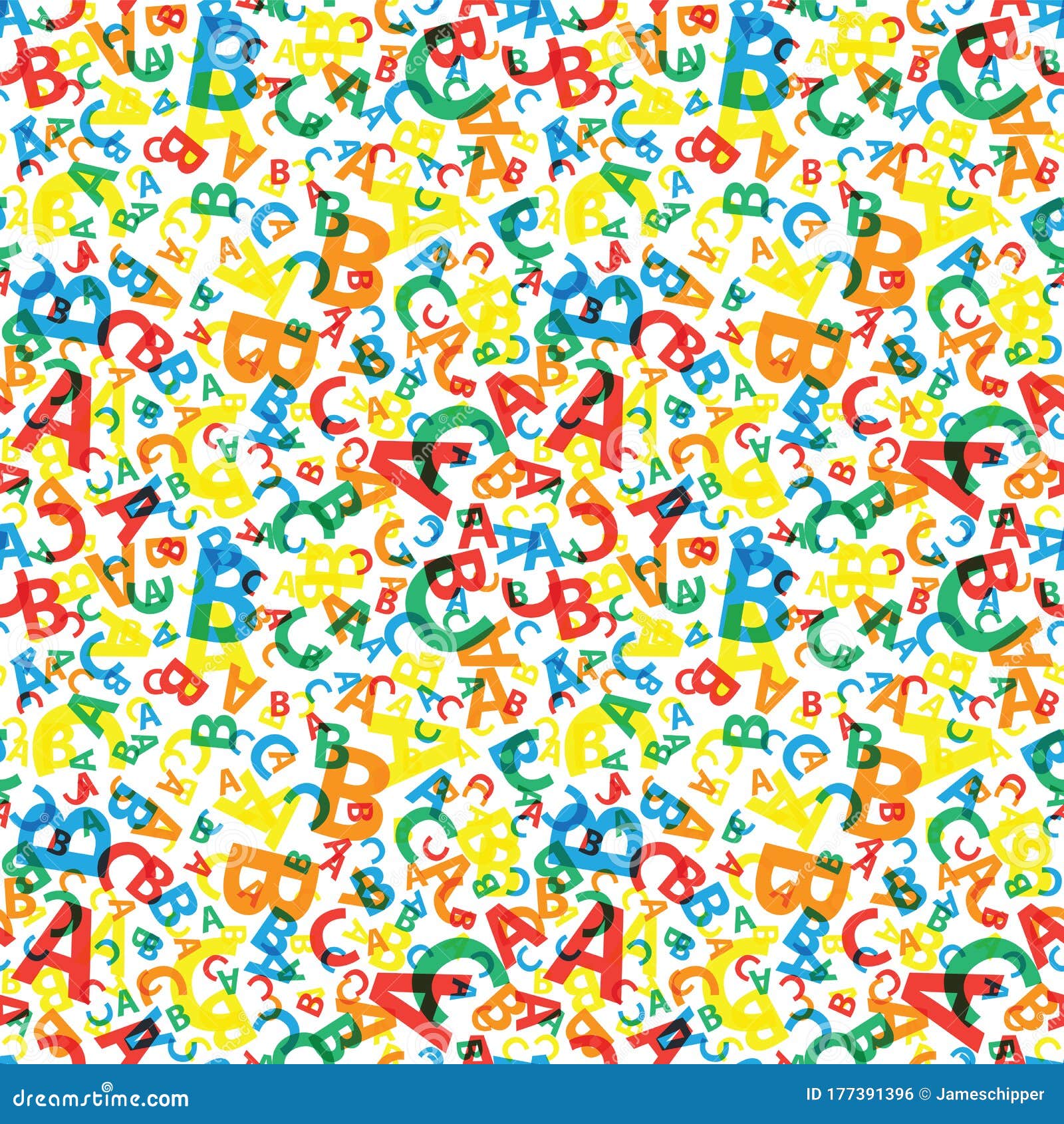 Fondo De Letra Abc Multicolor Sin Problemas Ilustración del Vector ...