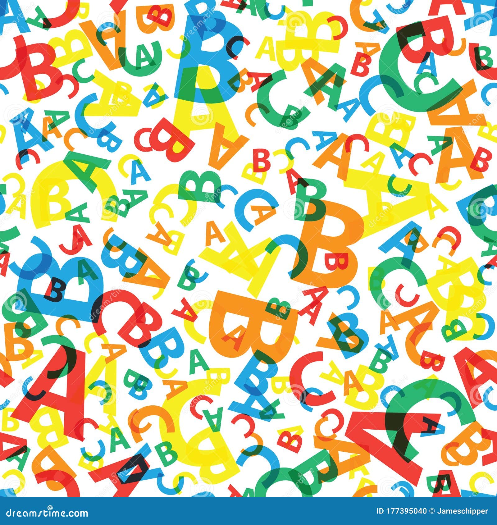 Fondo De Letra Abc Multicolor Sin Problemas Stock de ilustración ...